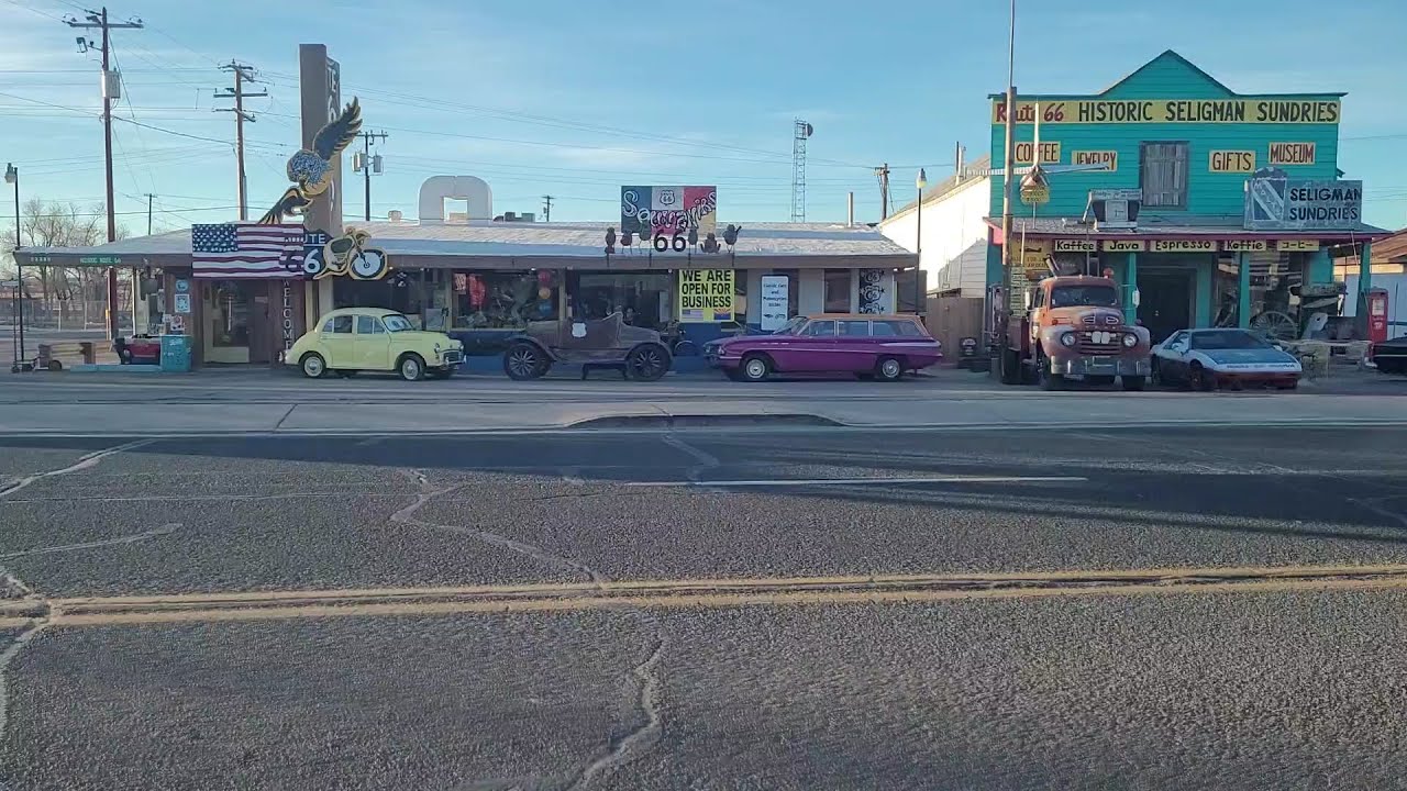 Driving tour of the historic Route 66 at Seligman Arizona USA - YouTube