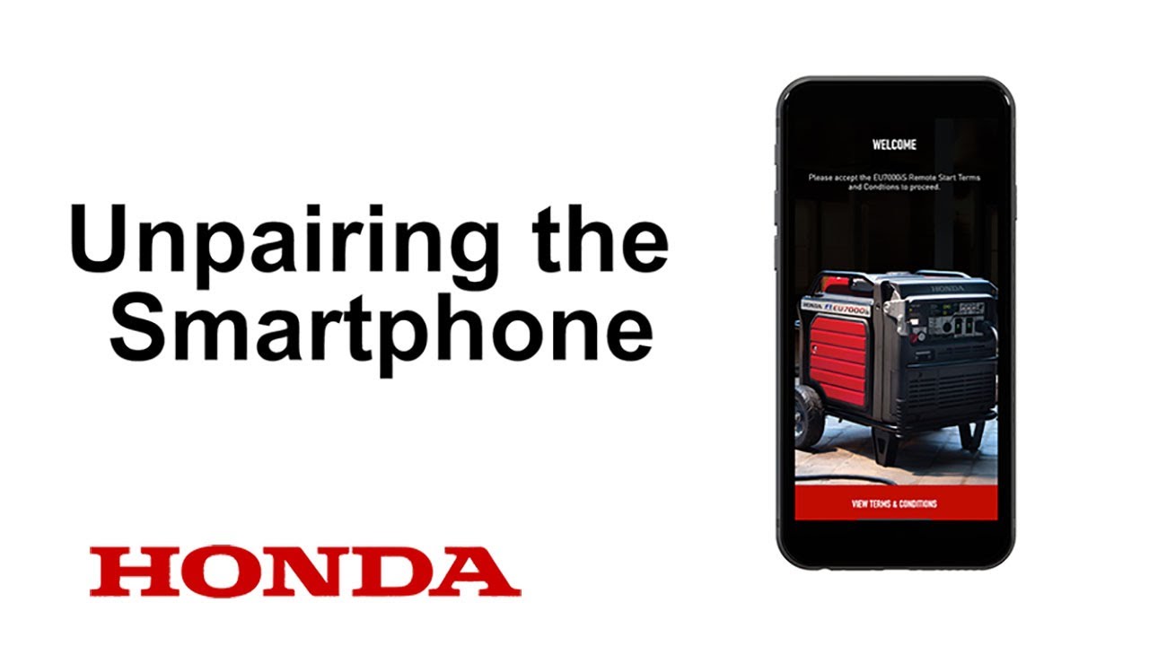 Honda EU7000is Generator Wireless Remote Starter Unpairing - YouTube