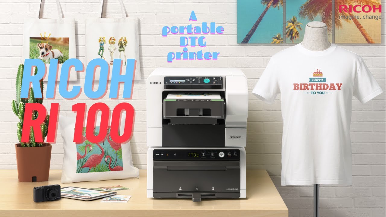 RICOH Ri 100 - A portable and easy-to-use DTG Printer | RICOH DTG - YouTube