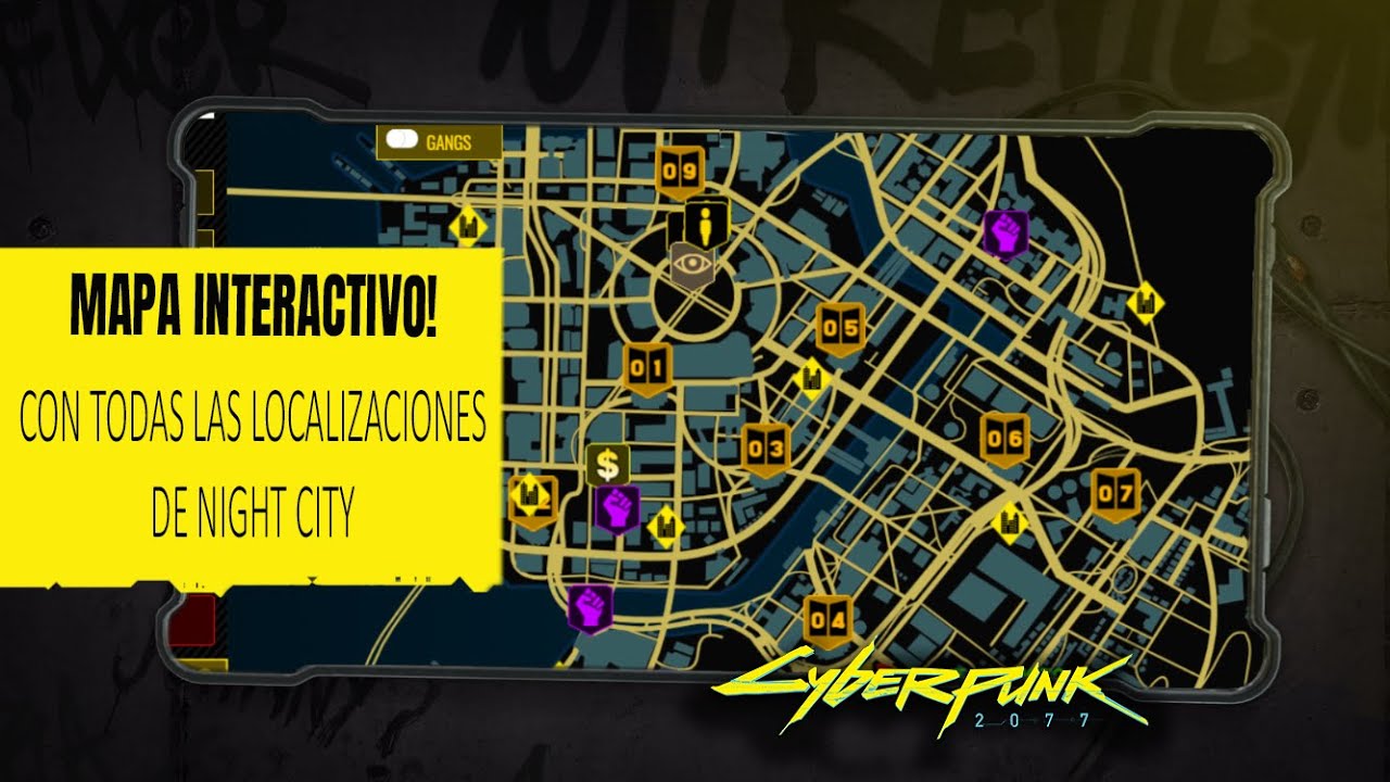 🟡MAPA INTERACTIVO para CYBERPUNK 2077 - Mapa con todas las ...