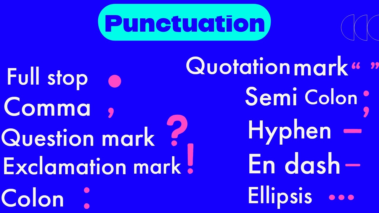 punctuation| punctuation marks|How to use punctuation English grammar ...