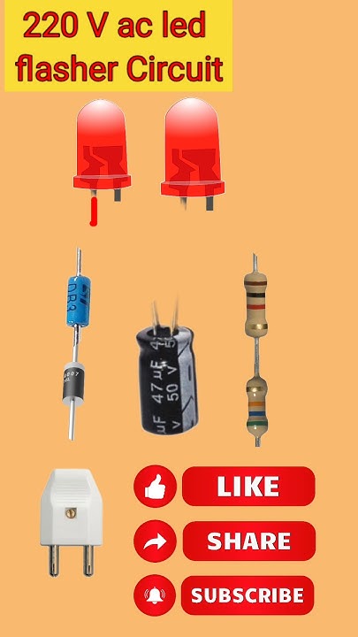 How to Make 220V Blinking Light Circuit ||led flasher circuit#shorts#yt#ledflasher - YouTube
