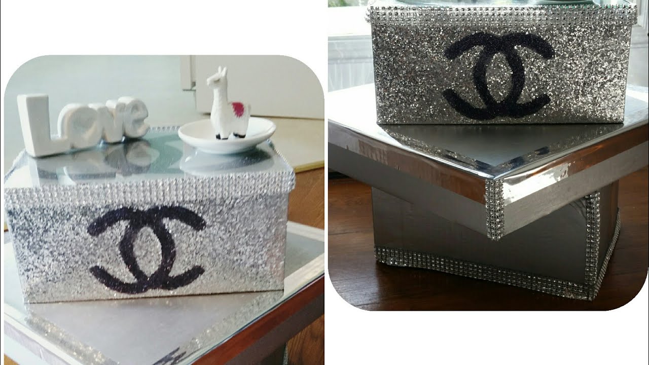 DIY CARDBOARD BOXES IDEAS /DIY CHANEL ROOME DECOR! درست کردن میزدیکوری ...