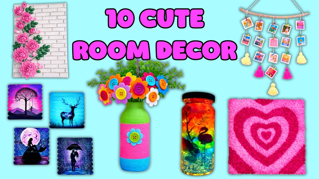 10 DIY / Quick & Easy DIY Room Decor Ideas for a Boring Room - YouTube