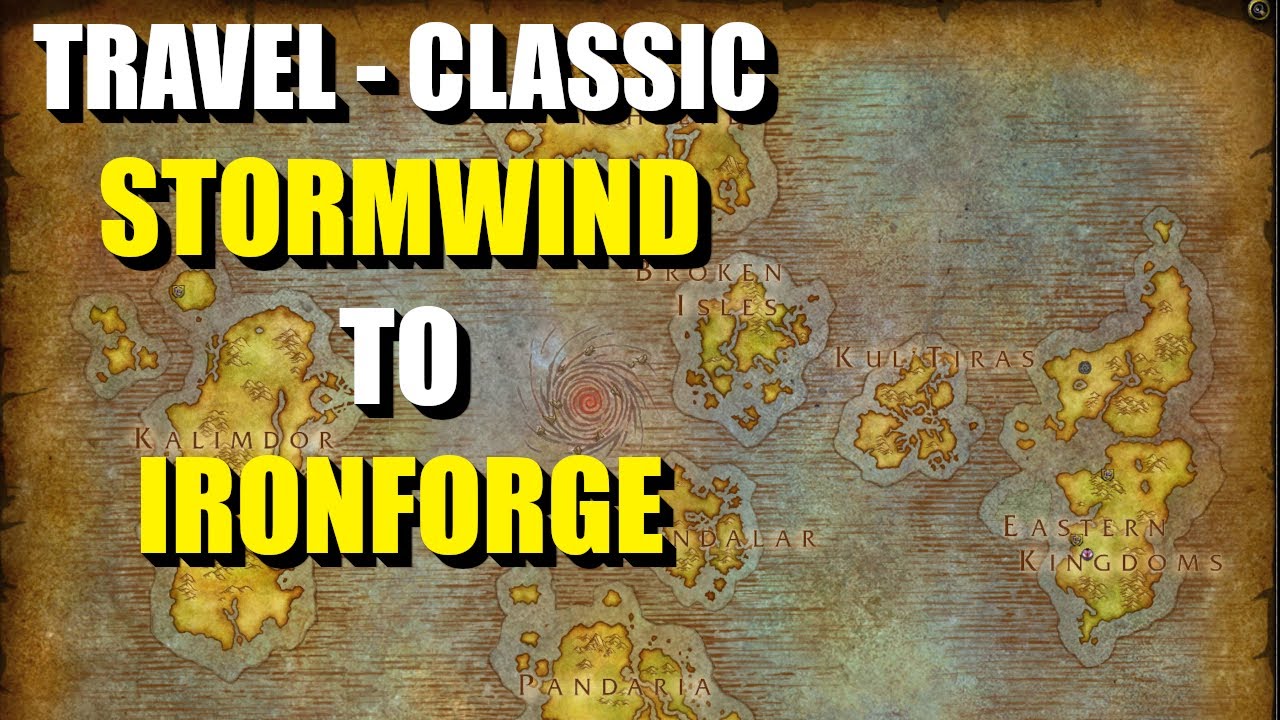 Classic era - How to go from Stormwind to Ironforge - Hardcore - World of Warcraft - YouTube