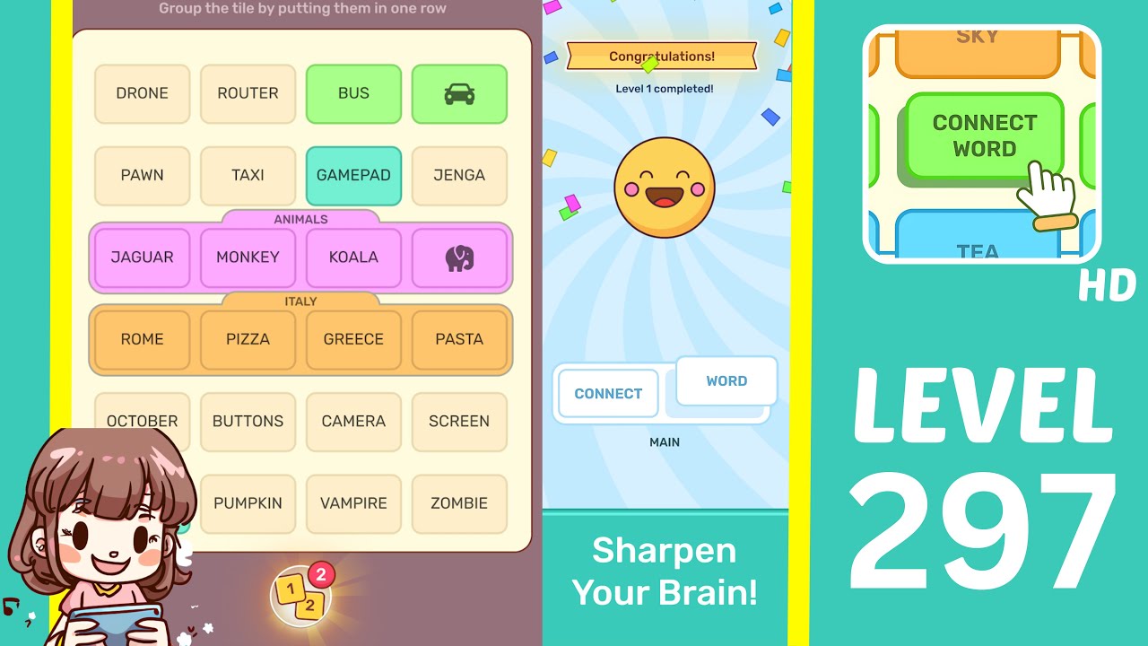 Connect Word Level 297 Answers Walkthrough - YouTube