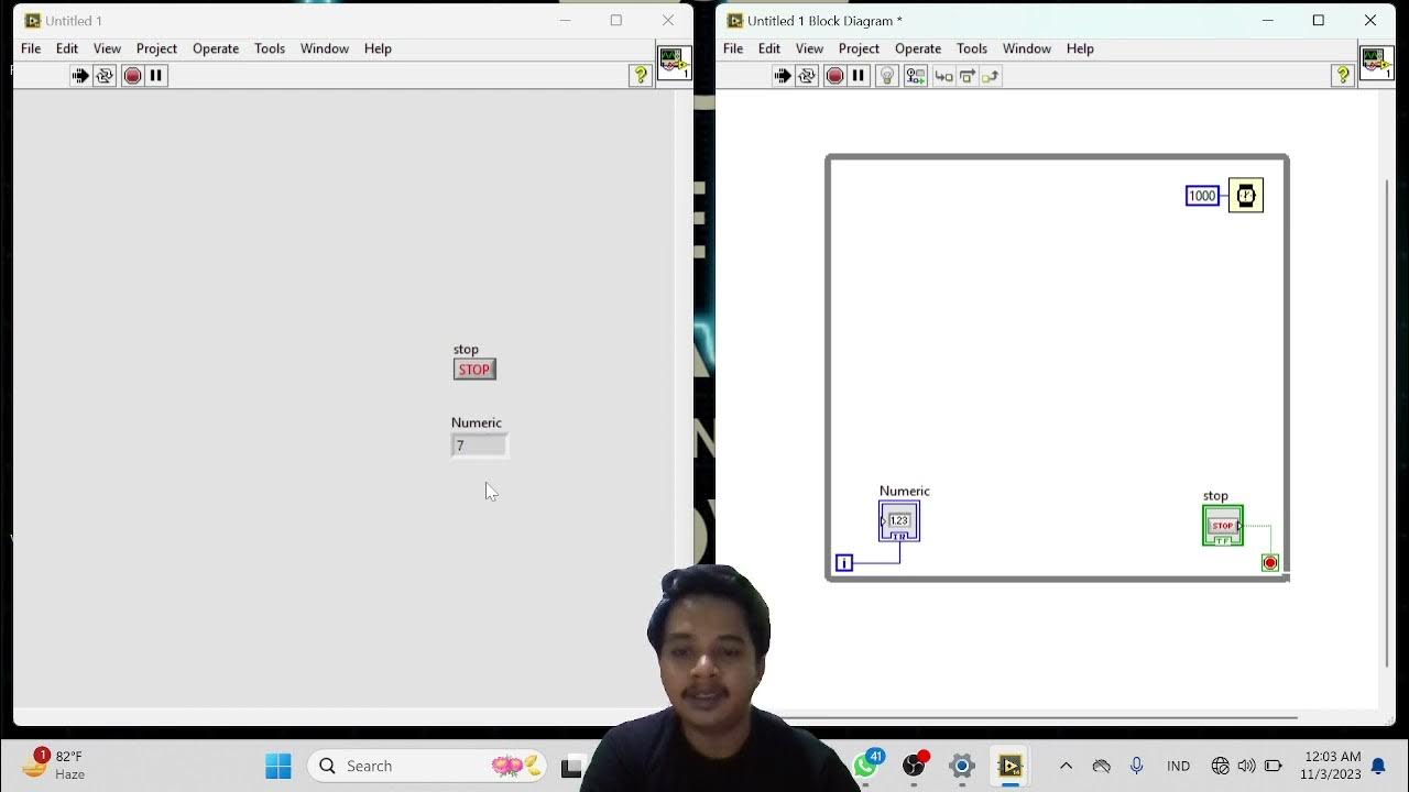 PRAKTIKUM IBK - PERTEMUAN 1 (WHILE LOOP, NUMERIK, SHIFT REGISTER) - YouTube