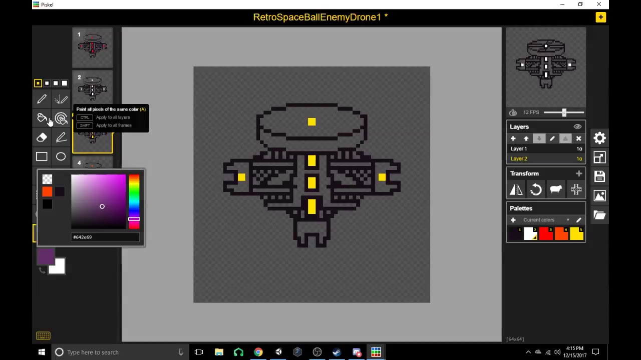 Live Game Dev Stream Using Piskel and Unity for Retro Space Ball - YouTube
