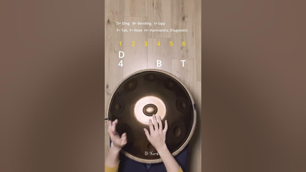 Handpan Tutorial, Bending, slow - YouTube