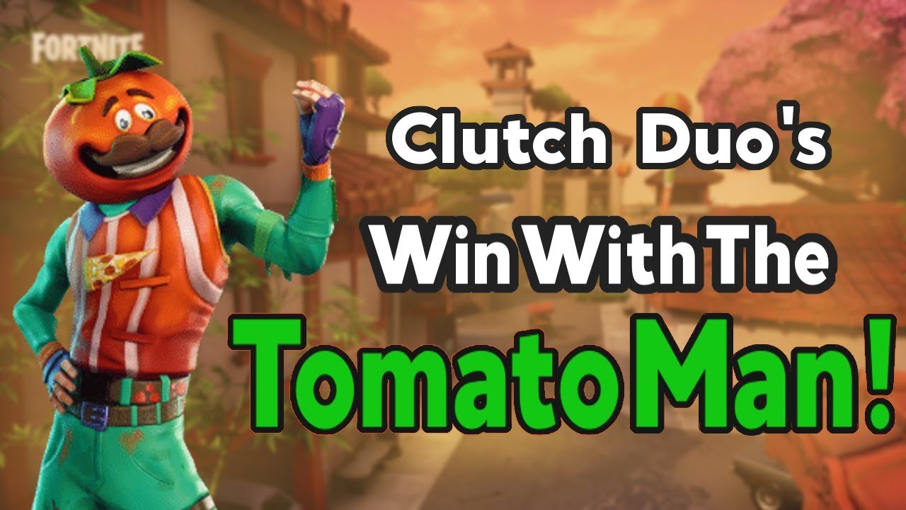 My First Fornite Duos Win Using The Tomato Man New Skin! - YouTube