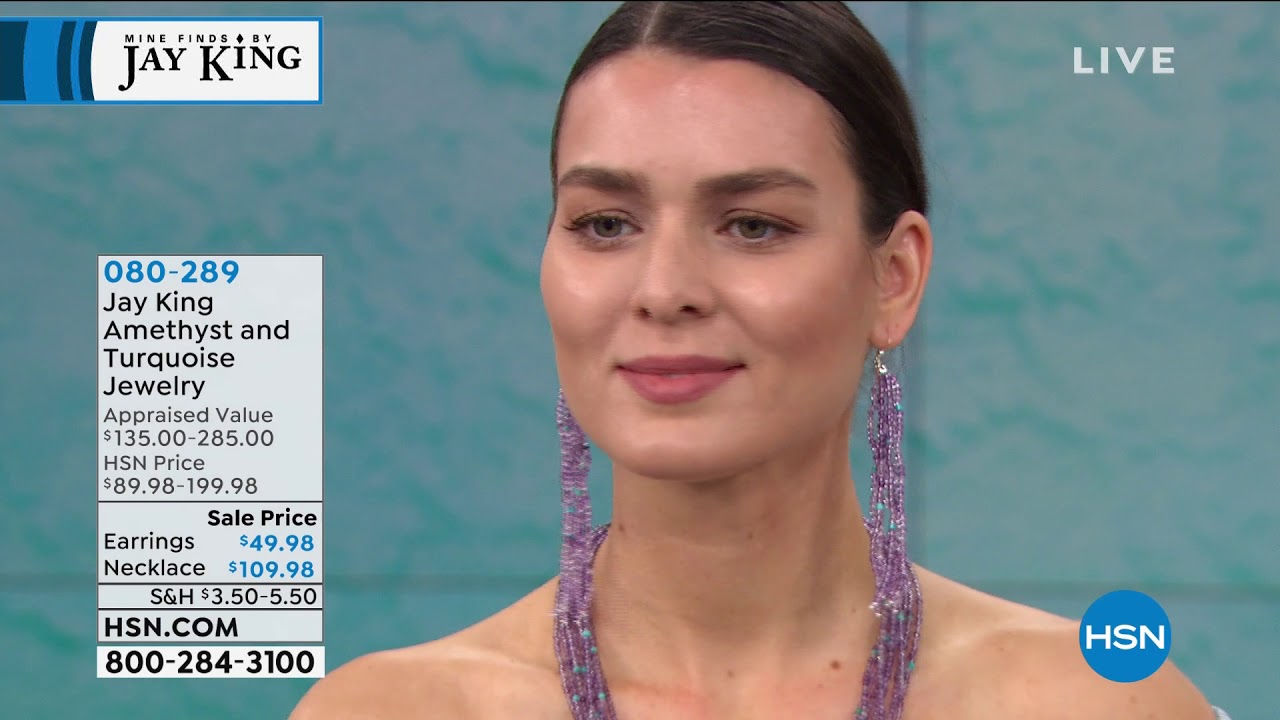 Jay King Sterling Silver Amethyst and Turquoise Tassel E... - YouTube