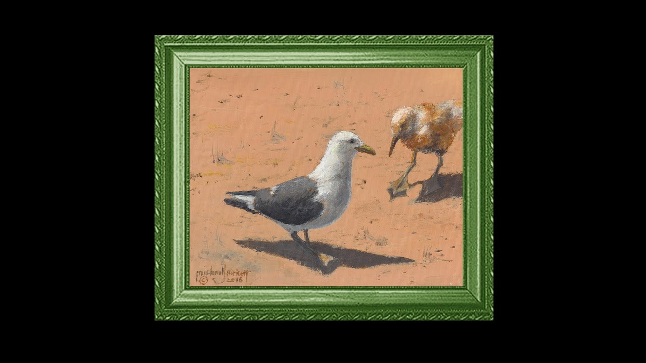 Learn how to paint a couple of Seagull's (Valentine Special) - YouTube