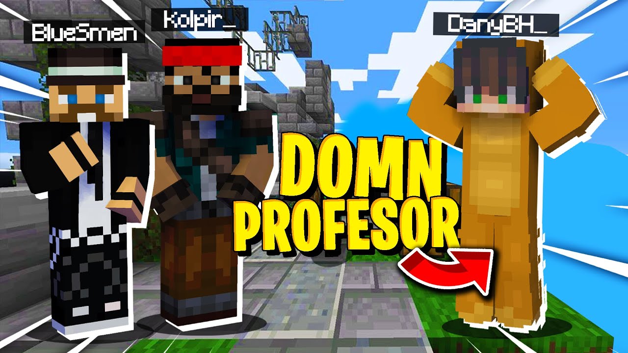 PROFESOR pe SkyWars cu Kolpir si BlueSmen!! - YouTube