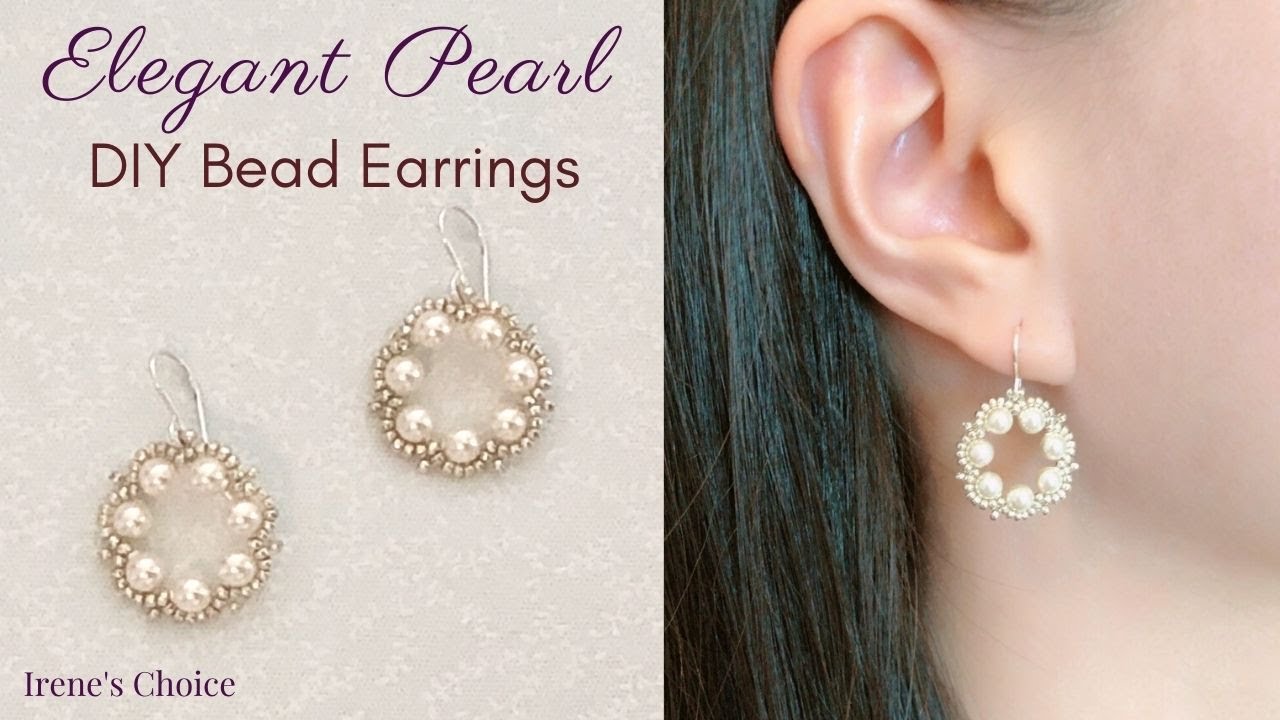 How to Make Elegant Pearl Bead Earrings - YouTube