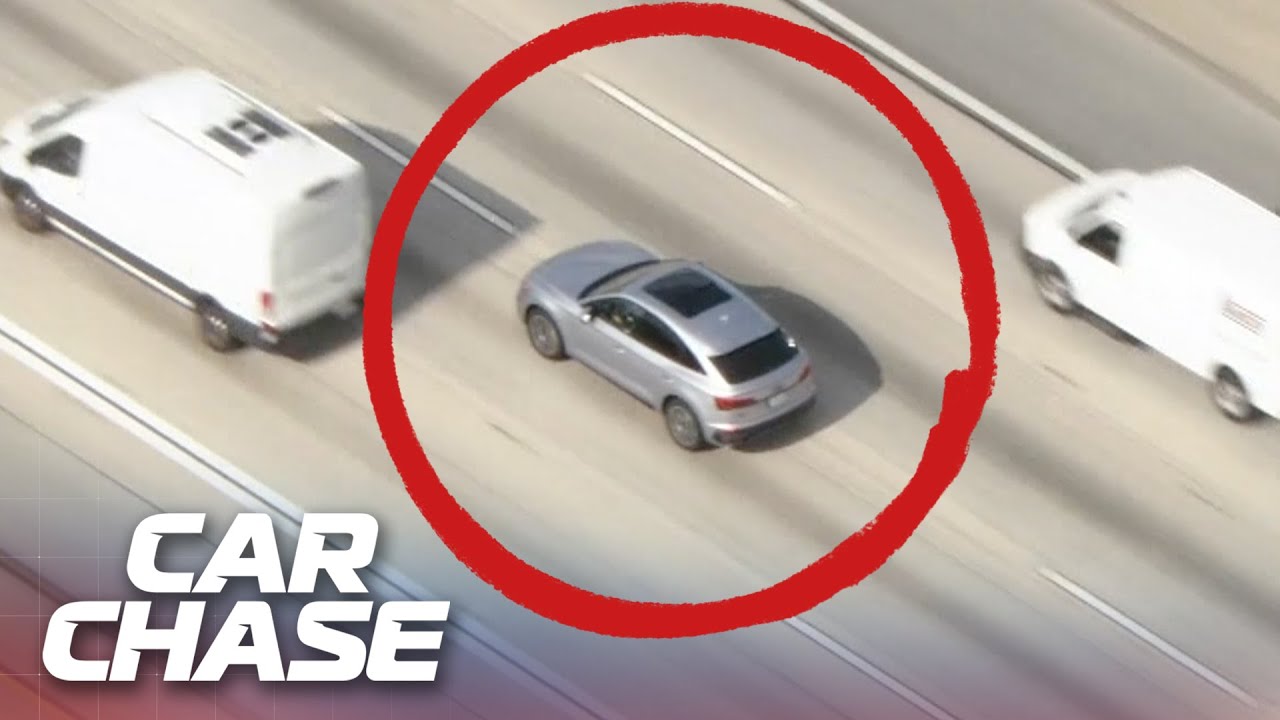 Stolen Audi attempts to evade police in a very high-speed chase - YouTube