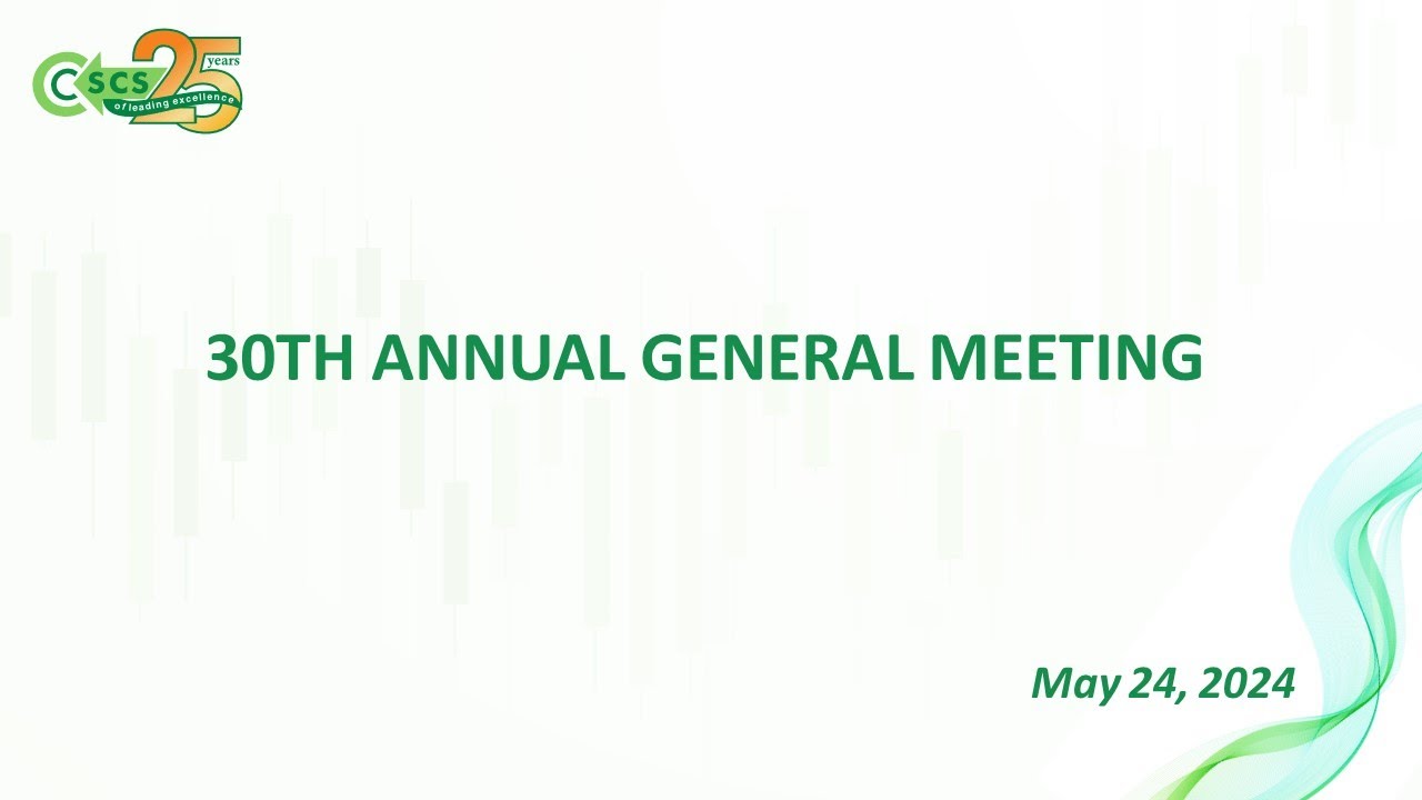 CSCS 30TH ANNUAL GENERAL MEETING | 24TH MAY 2024 - YouTube