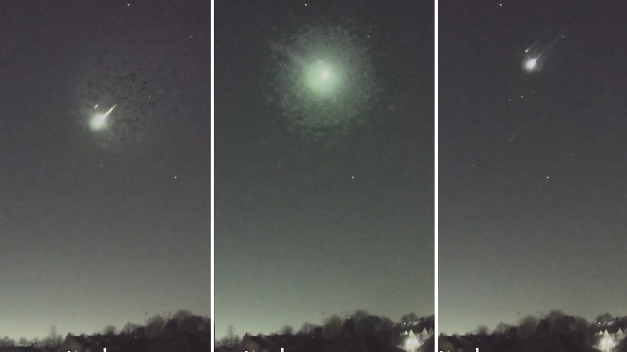 'Fireball' meteor spotted across England thanks to clear skies - YouTube