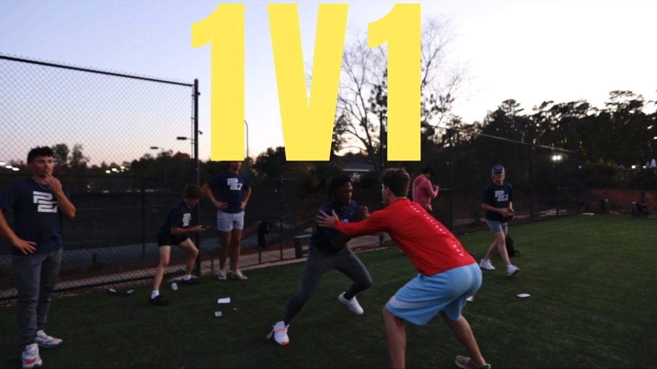 BASEBALL PLAYERS TRY FOOTBALL?!?! (1V1's) - YouTube