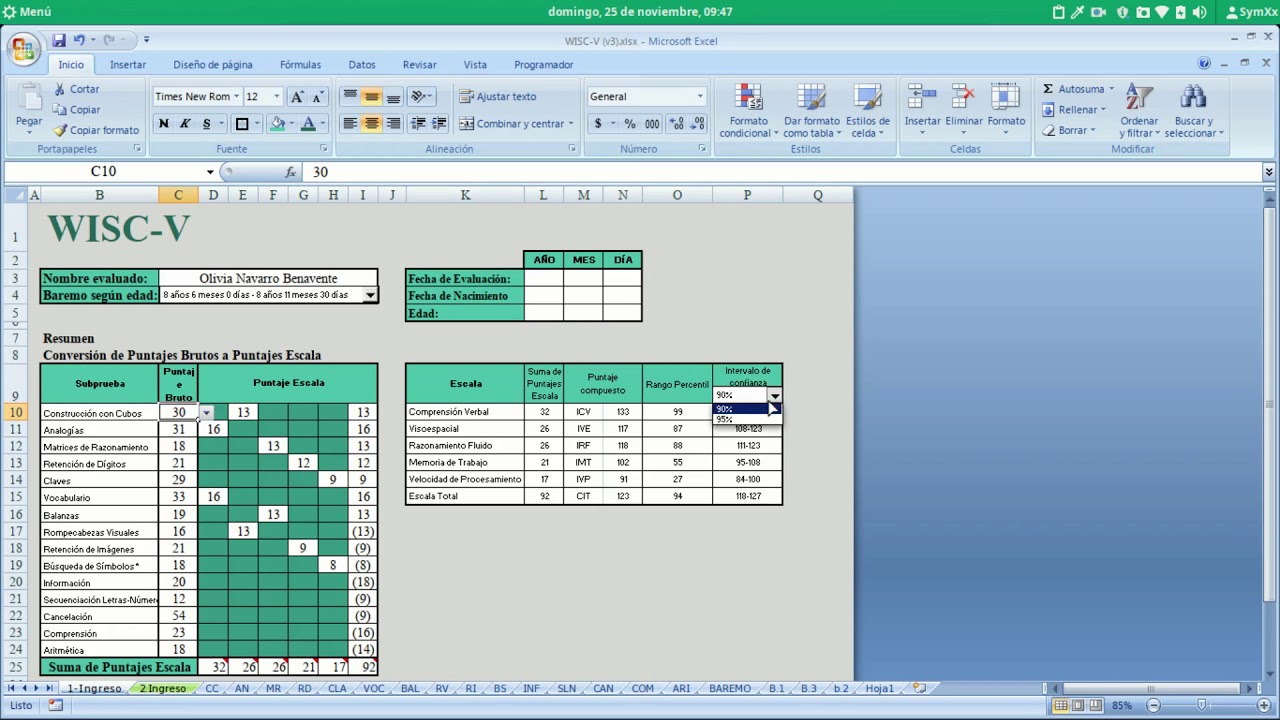 WISC V MUESTRA 1 - YouTube