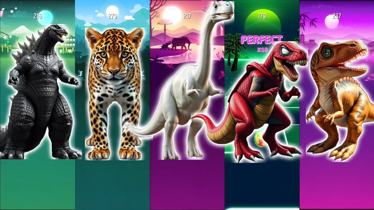 godzilla vs leopard vs brontosaurus vs tyrannosaurus rex vs jurassic ...