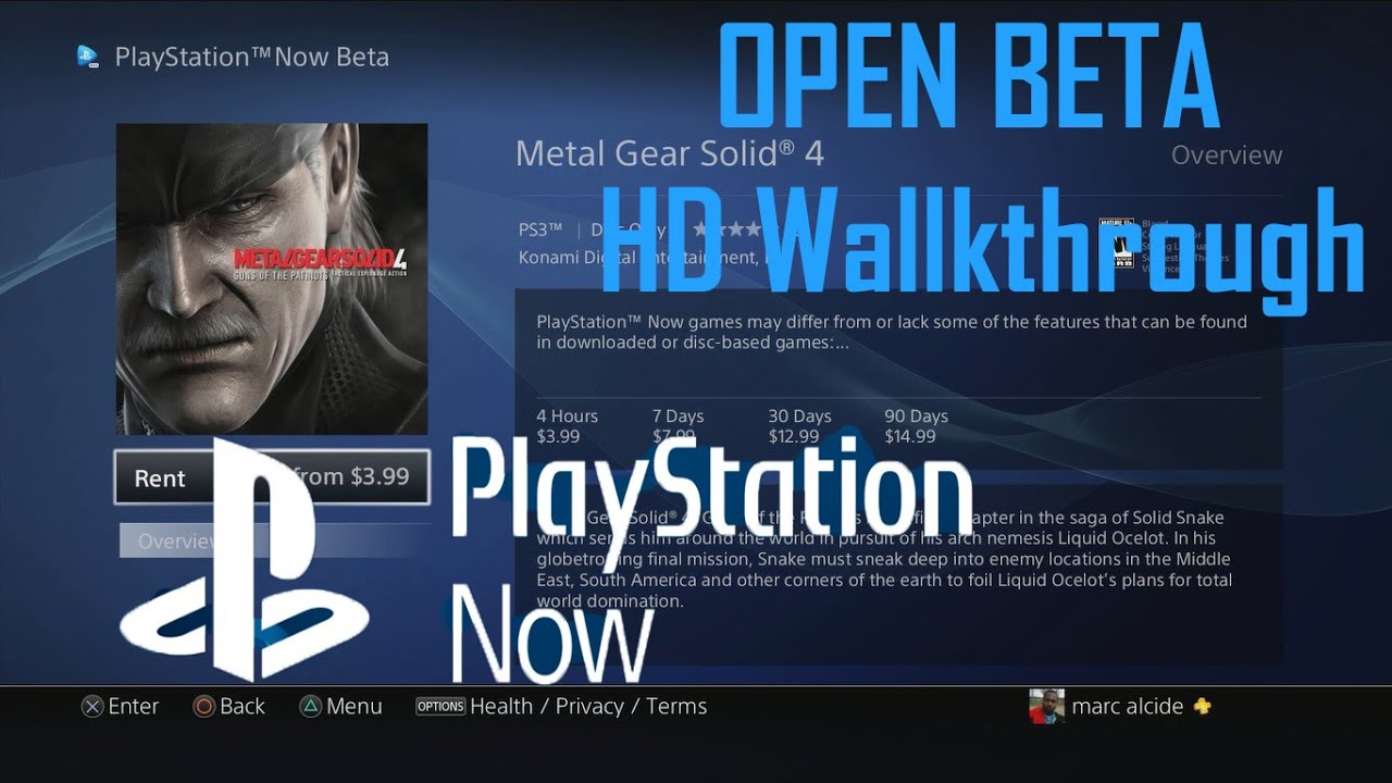 PlayStation Now Open Beta PS4 Full Walkthrough in HD - YouTube