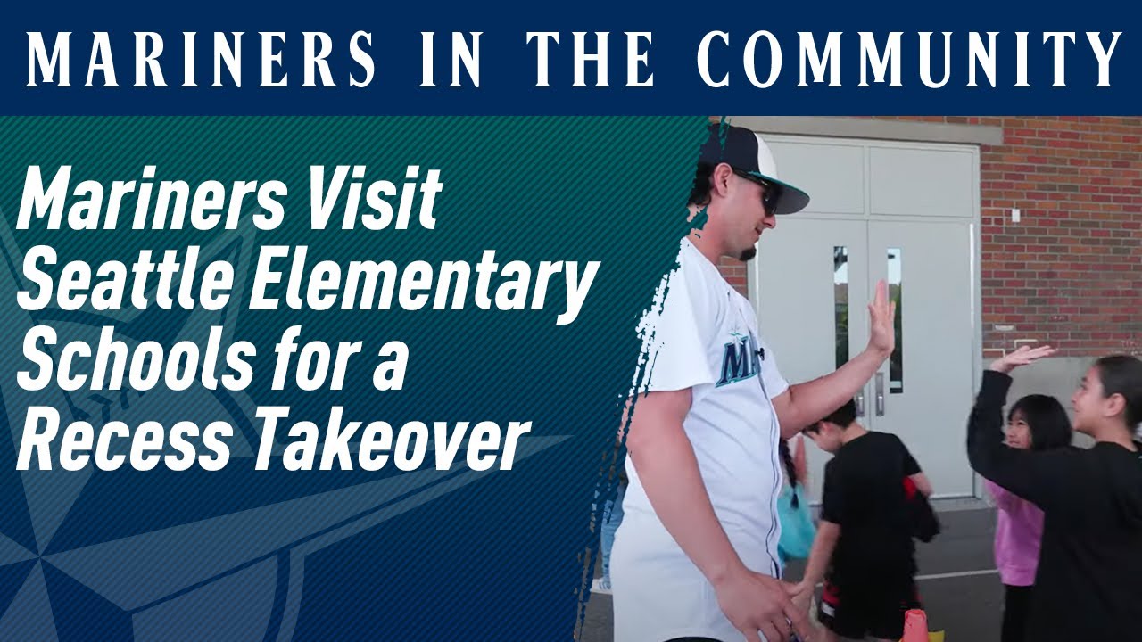 Mariners Visit Seattle Elementary Schools for a Recess Takeover - YouTube