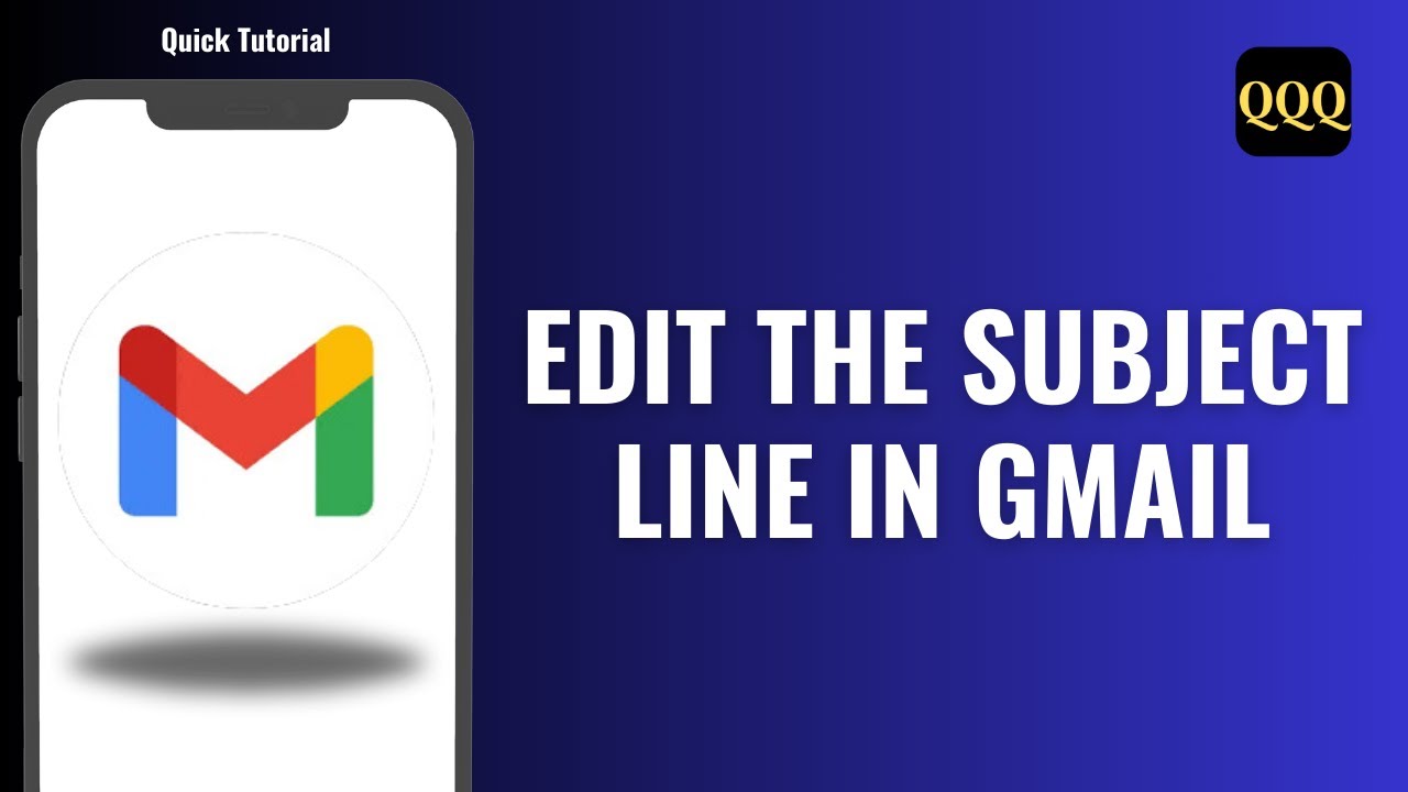 How To Edit The Subject Line In Gmail - YouTube