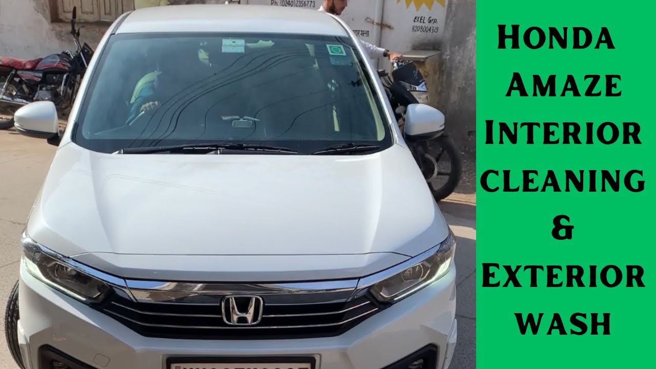 Deep Interior cleaning of Honda Amaze - with Exterior Wash | Satisfying ...
