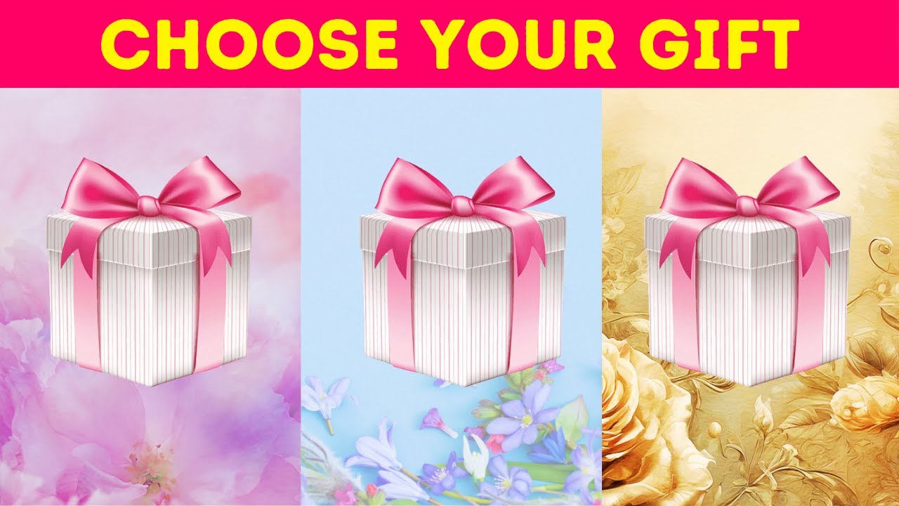 Choose your gift🎁🤩💝 ️||3 gift box challenge||Pink, Blue & Gold #gift # ...
