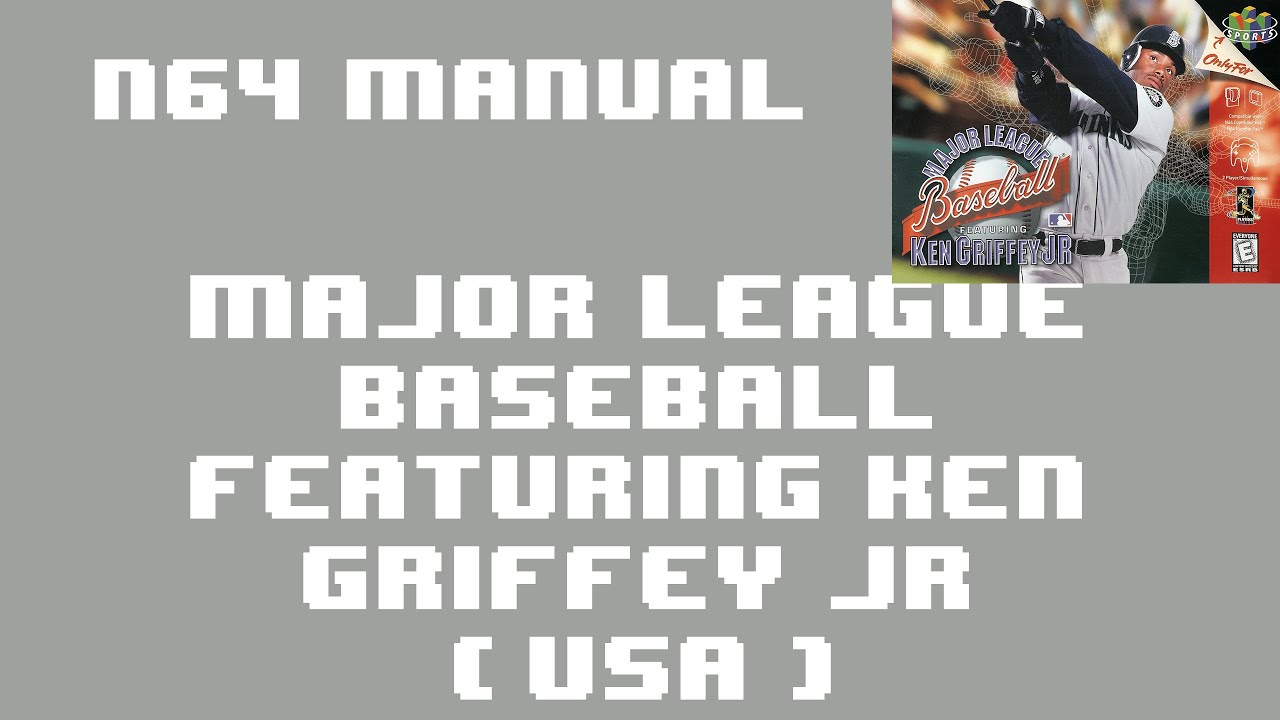 [N64 Manual] Major League Baseball Featuring Ken Griffey Jr. (USA ...