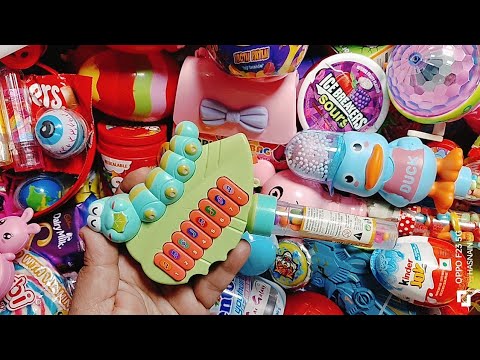 kinder Joy toy gems candy lollipop skittles ice ball candy मेंटोस 🍫🍭 ...