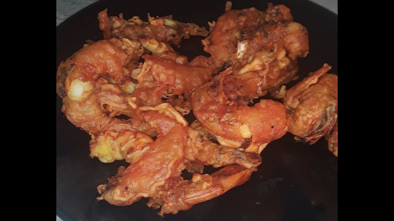 Jumbo delicious shrimp homemade batter - YouTube