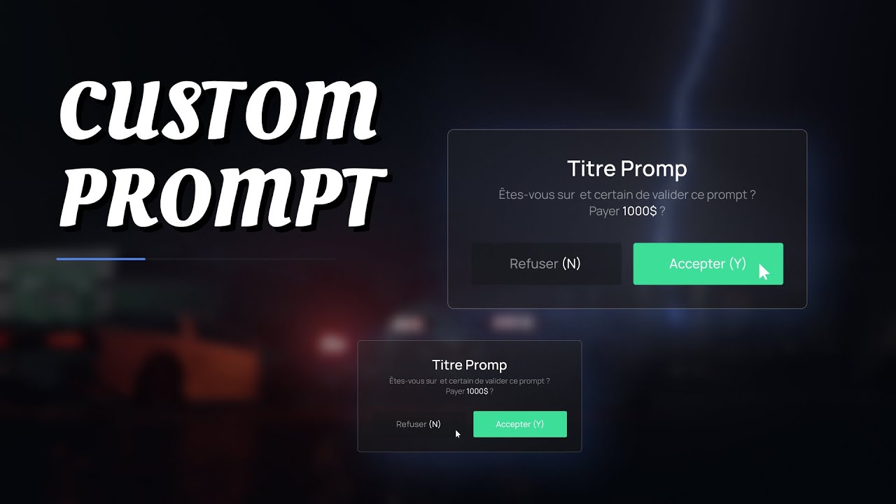Prompt Fivem Script Esx Qb Standalone Youtube