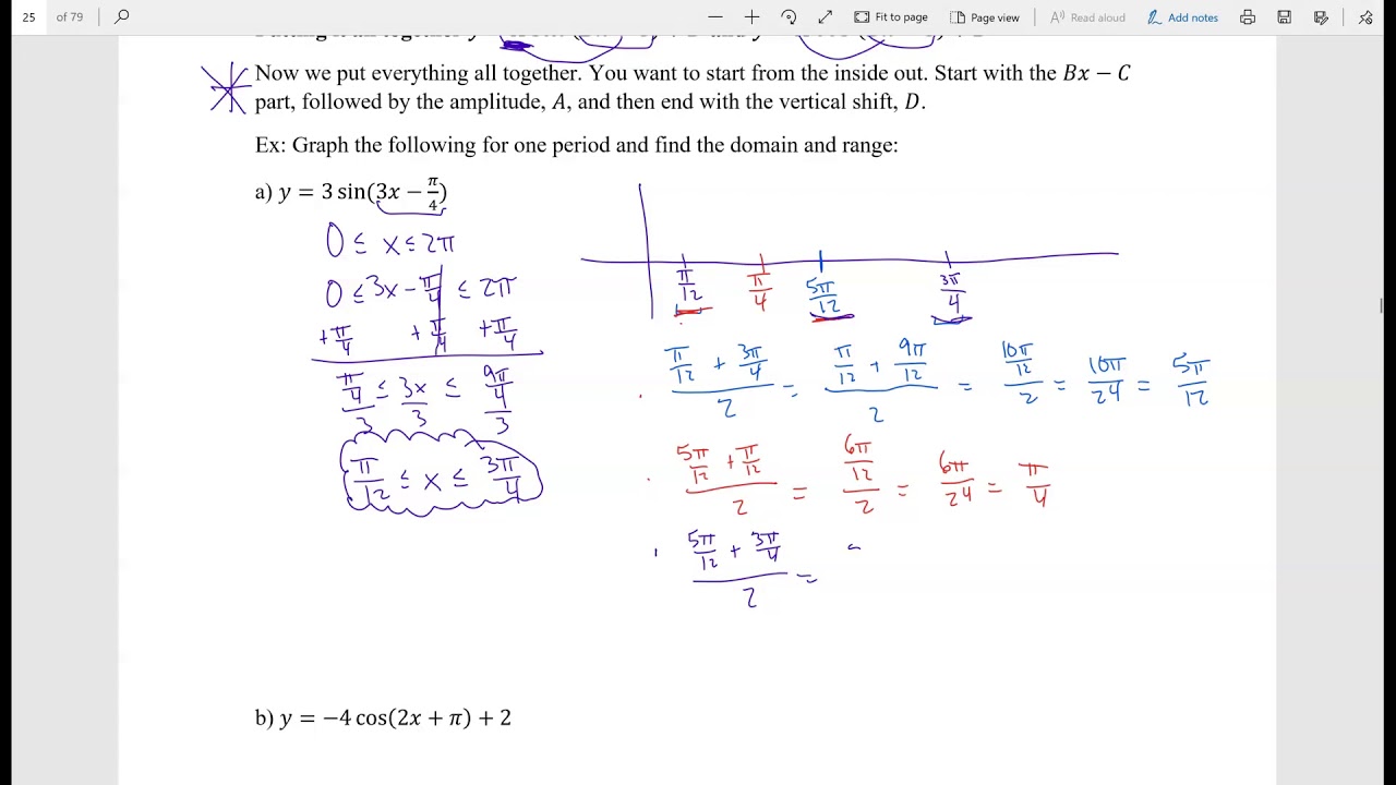 Math 104: Graphing Sine and Cosine harder problems - YouTube
