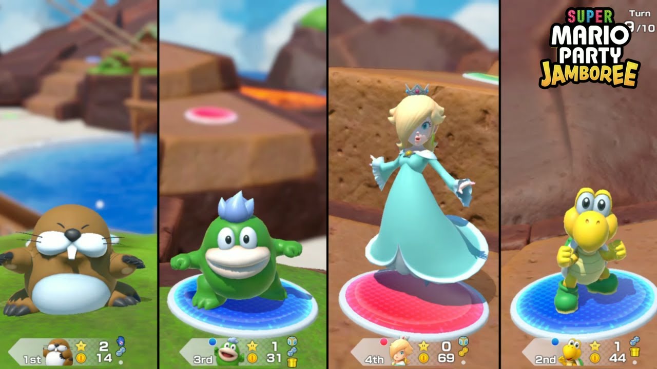 Super Mario Party Jamboree Goomba Lagoon Koopa Troopa Vs Spike Rosalina ...