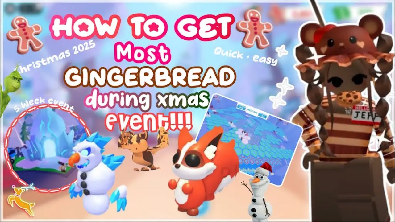 🌨️🎄 ADOPT ME CHRISTMAS : HOW TO GET INFINITE GINGERBREAD ️☃️ - YouTube