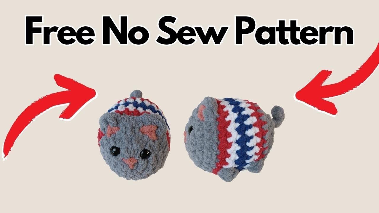 American Loaf Cat Crochet Pattern Tutorial: Perfect For 4TH OF JULY ...