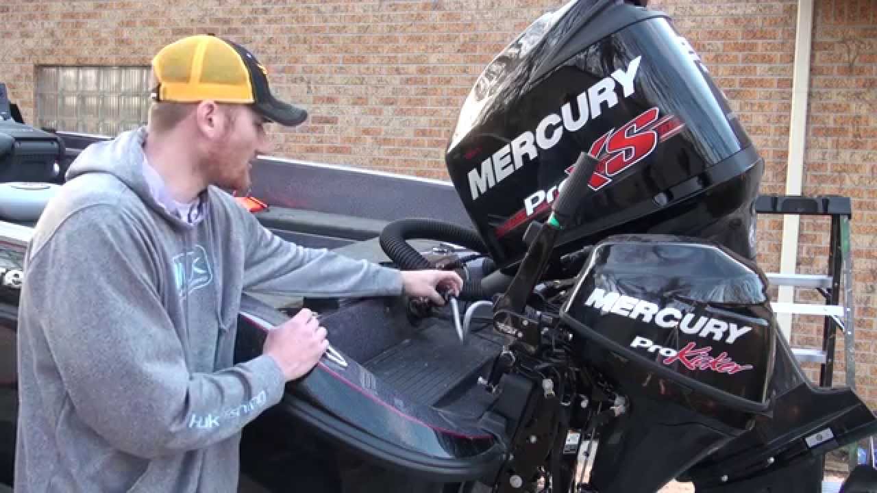 How to hang and prep a small outboard motor - YouTube