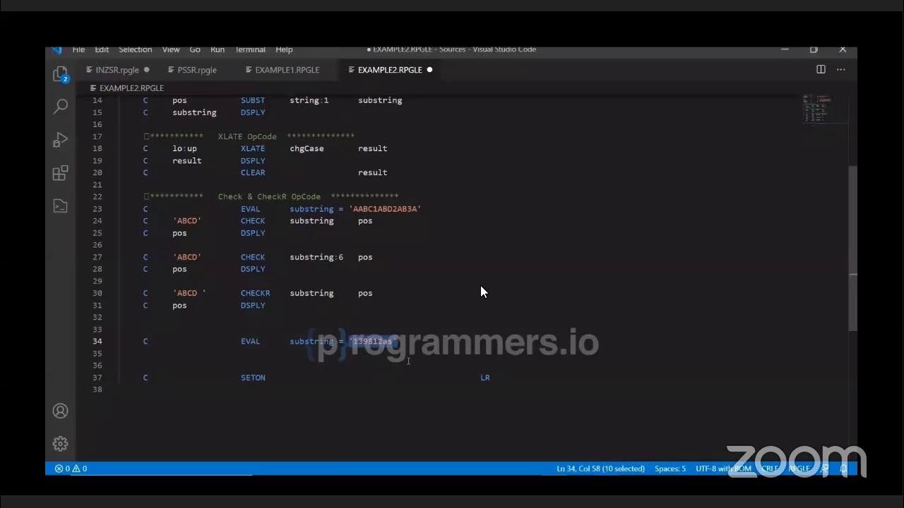 9. IBMi (AS400) - Opcodes in RPGLE Fixed format - YouTube