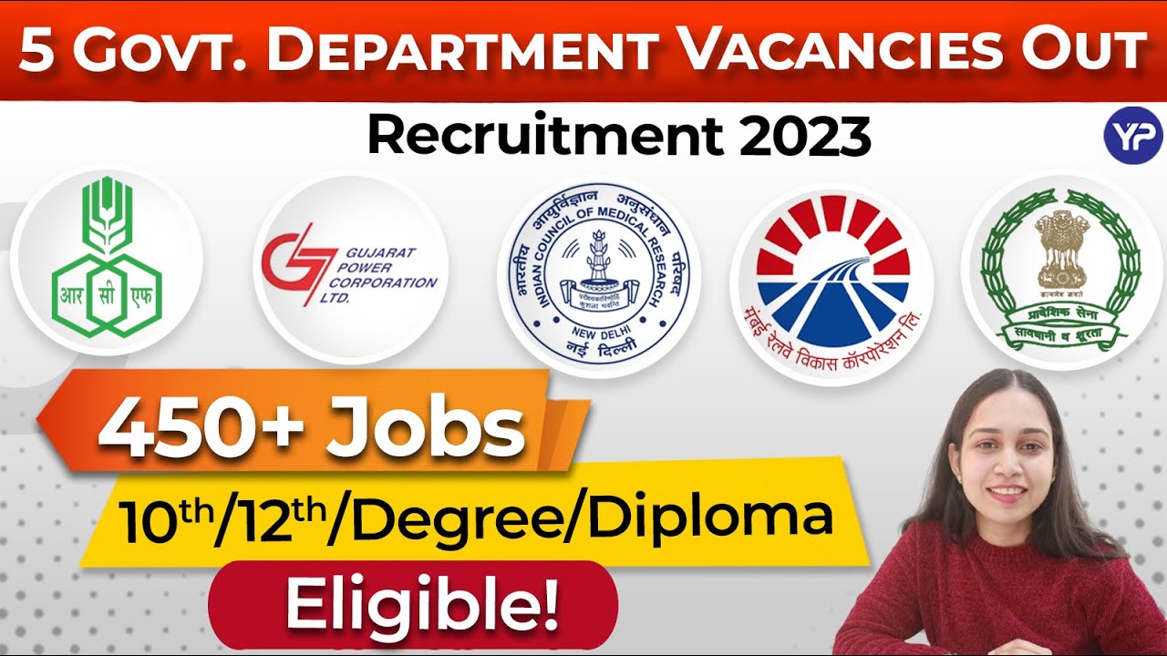 5 Govt. Departments, 5 Notifications & 452 Jobs | A Comprehensive Guide ...