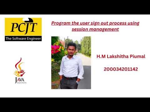 Program the user sign out process using session management Lesson 9 - YouTube