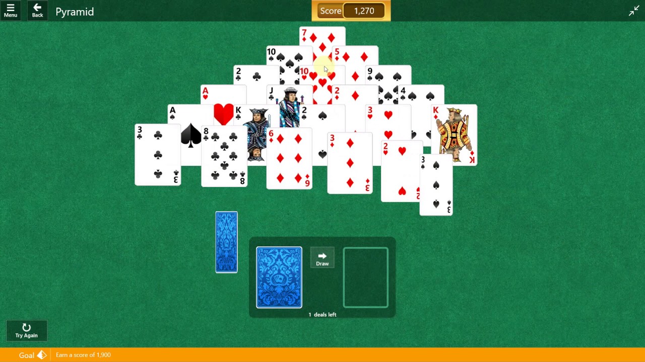 Microsoft Solitaire Collection - Pyramid - April 18 2017 - YouTube