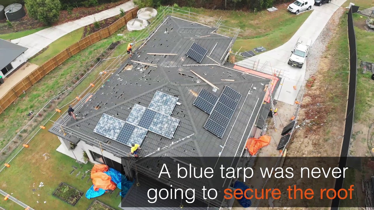 Hail-damaged house gets Stormseal - YouTube