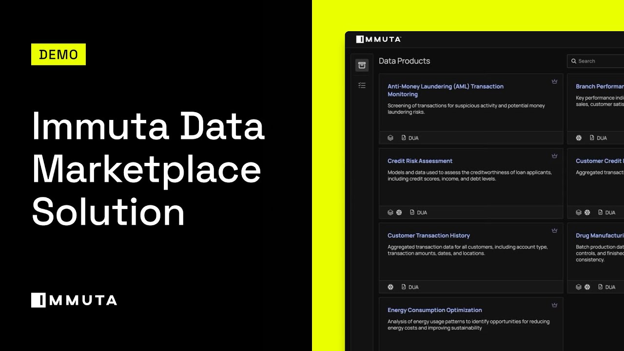 Immuta Data Marketplace Solution Demo - YouTube