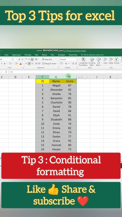 Most usefull tips | Top 3 tips | Excel tutorial #shorts #shortsfeed #how #youtubeshorts # ...