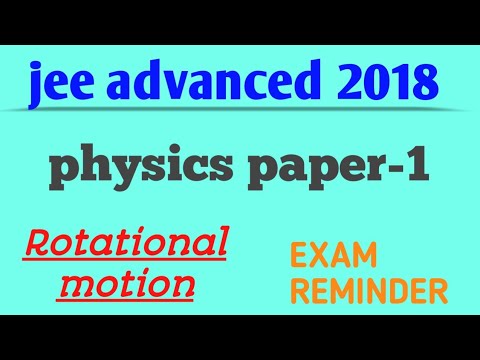 Rotational motion jee advanced 2018 question solution || From basic ...