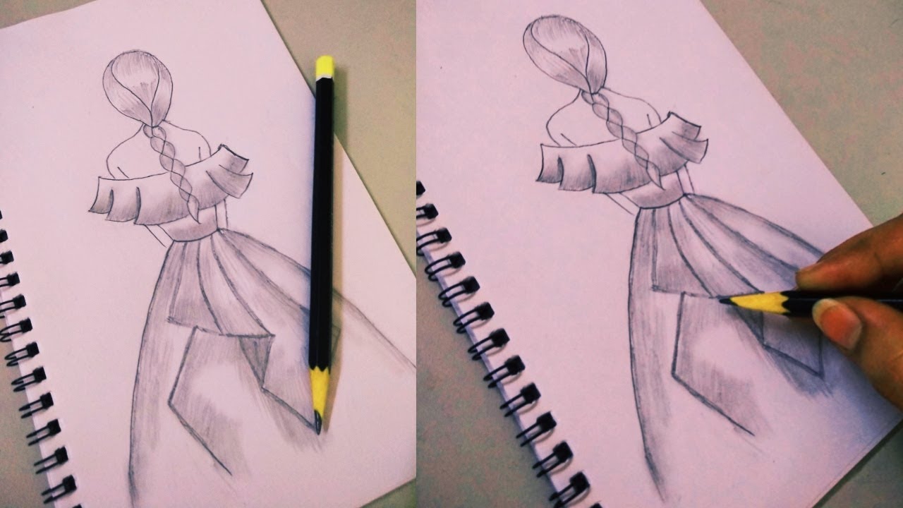 Pencil sketch || How to draw a girl || drawing of girl || how to draw a ...