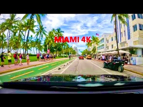 Miami 4K Drive: South Beach Ocean Drive to Downtown Miami - Uncut ...