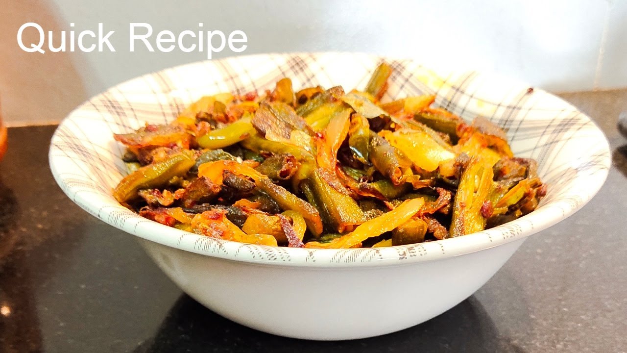 Lady Finger Fry/Okra Fry/Bhindi fry/Vendakka Mezhukkupuratti/Spicy lady ...