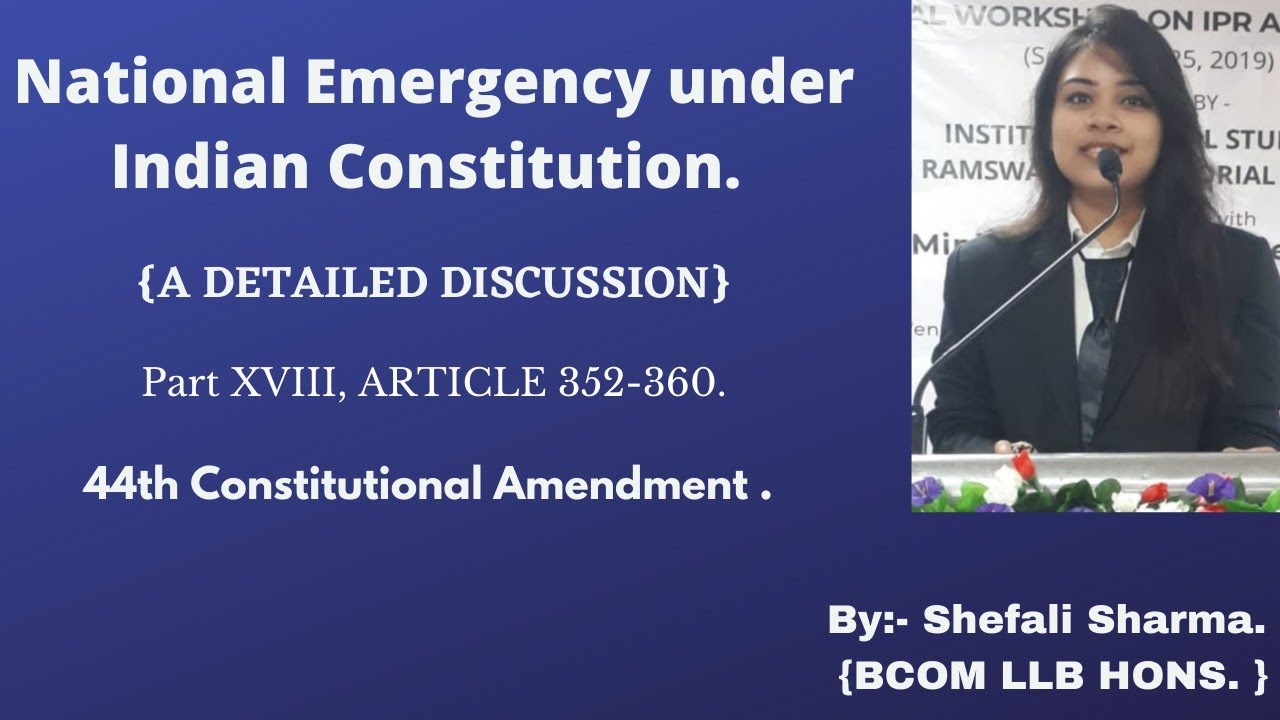 ||National Emergency|| Art 352|| 44th Amendment Act|| # ...